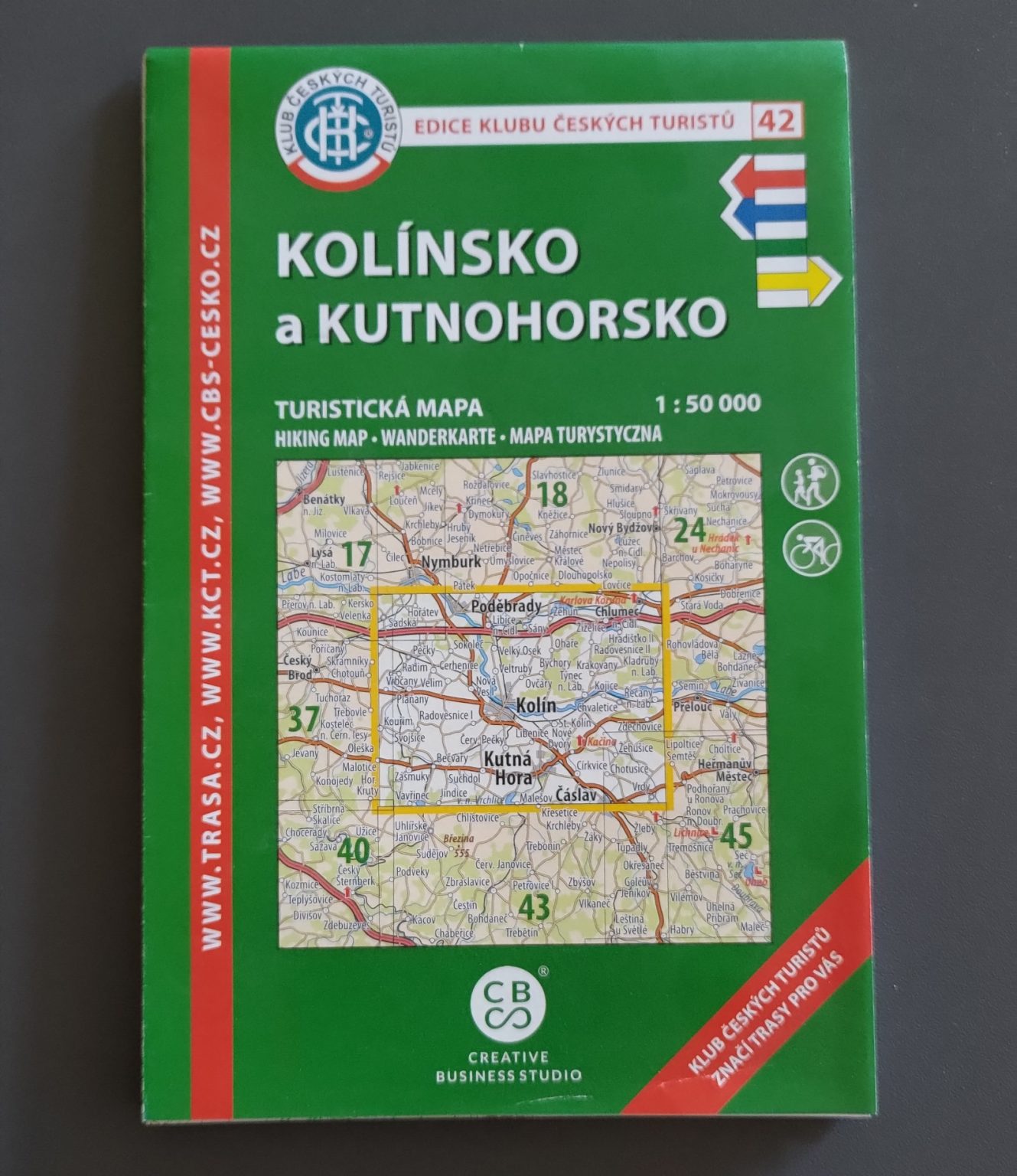 Turistická mapa Kolínsko a Kutnohorsko k zakoupení – Obec Starý Kolín